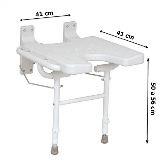 Asiento para baño abatible | Con patas | Forma de herradura| Asiento