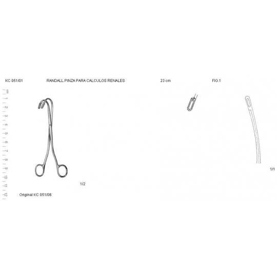 Randall pinza para cálculos renales
