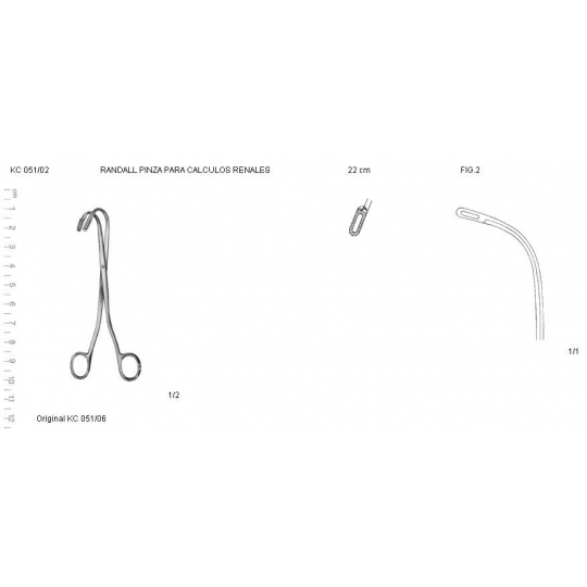 Randall pinza para cálculos renales