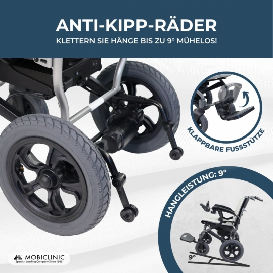 Elektrorollstuhl | Faltbar | Aluminium | Dual-Modus | Autonomie 20